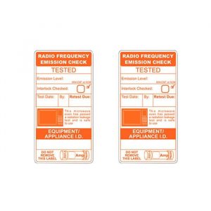 Microwave Emission Test Labels